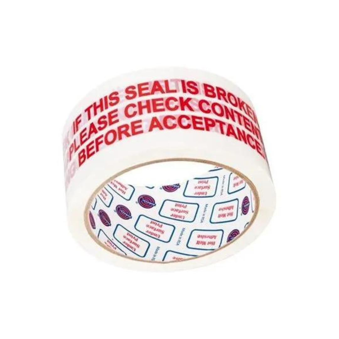 Security Printed Tape – 48mm x 50m – Allboxesonline